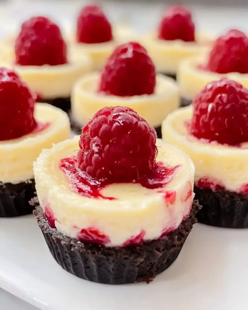 White Chocolate Raspberry Cheesecake Bites