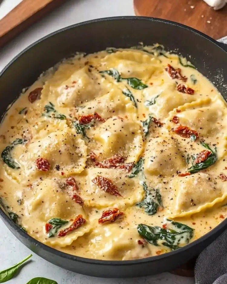 Creamy Tuscan Ravioli