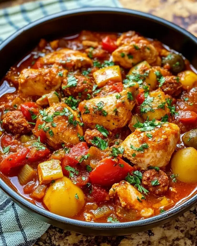 Spanish-Style Chicken and Chorizo Stew