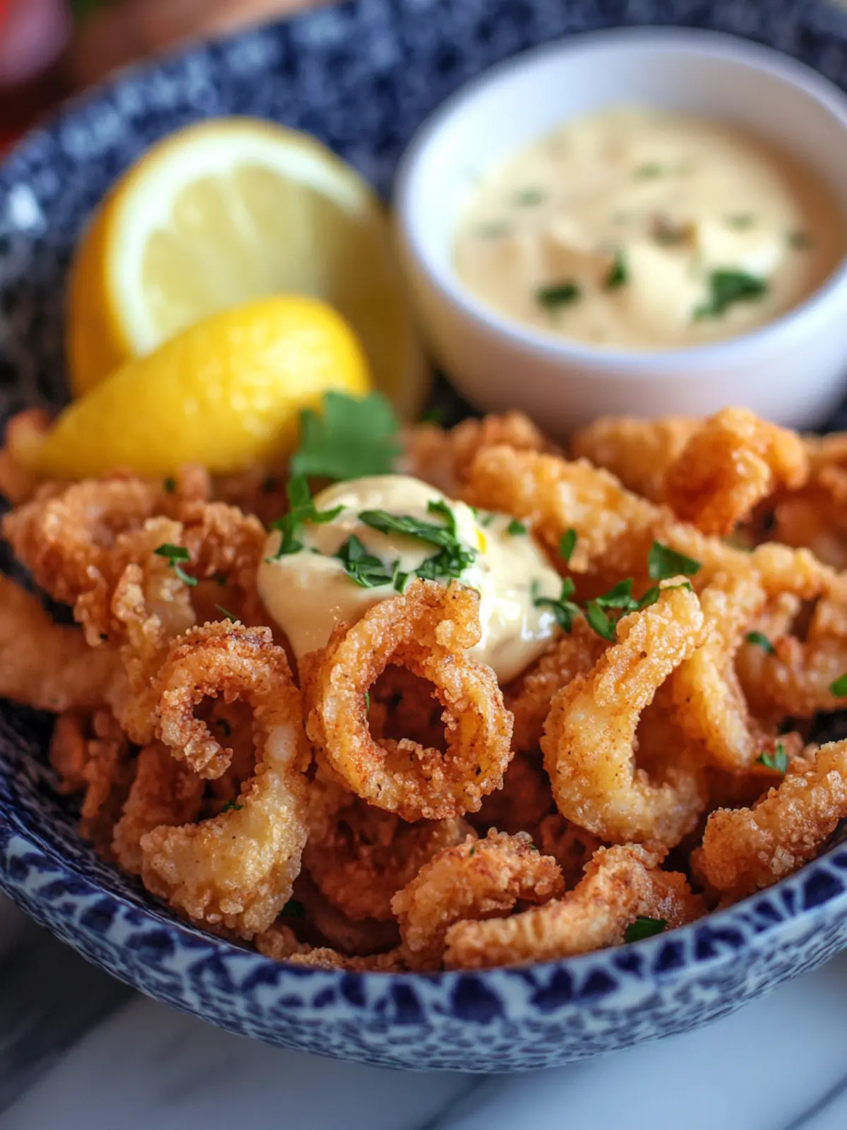 Irresistible Fried Calamari with Luscious Lemon Aioli