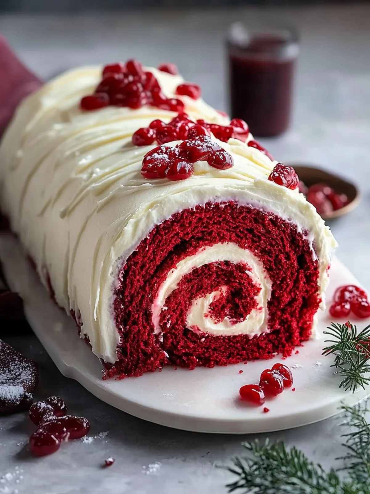 Irresistible Red Velvet Cake Roll with Cream Cheese Frosting