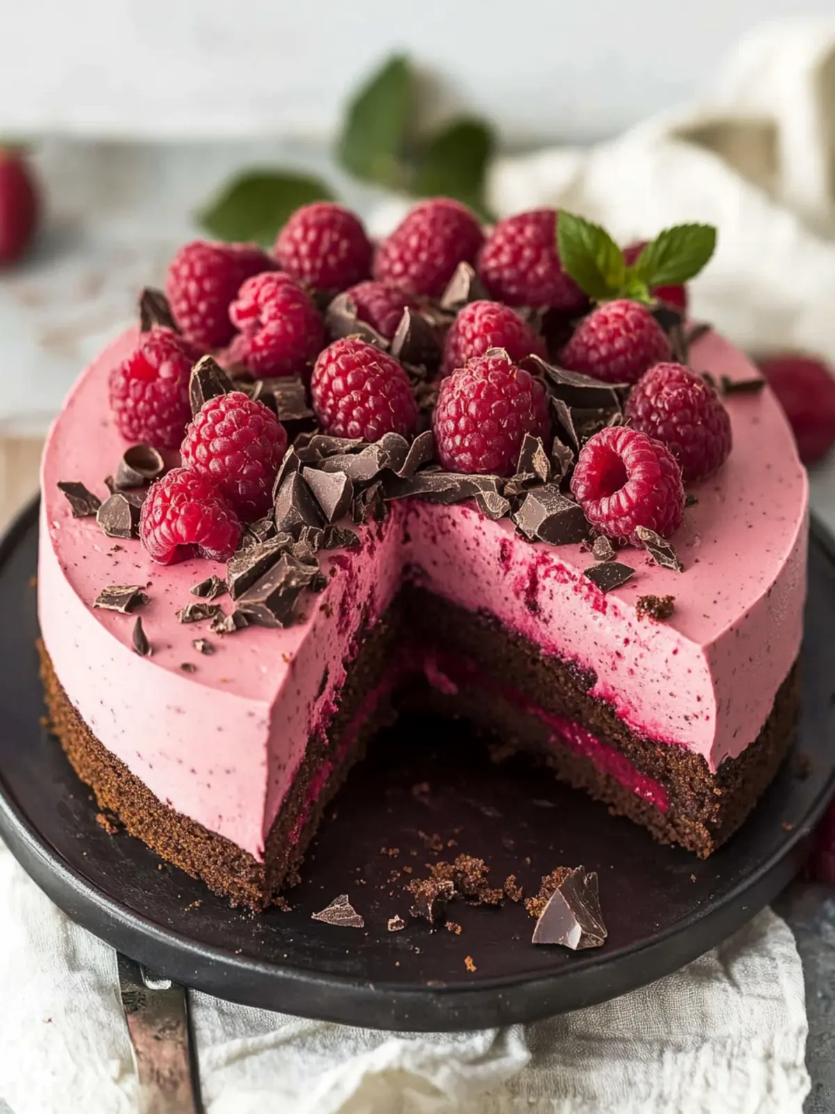 Irresistible Chocolate Raspberry Mousse Cake - Decadent Delight