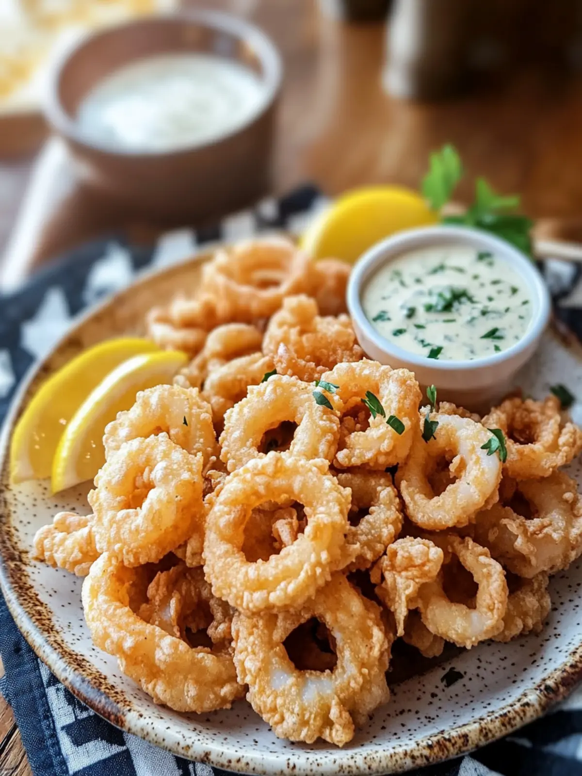 Irresistible Deep Fried Calamari with Creamy Tarator Sauce